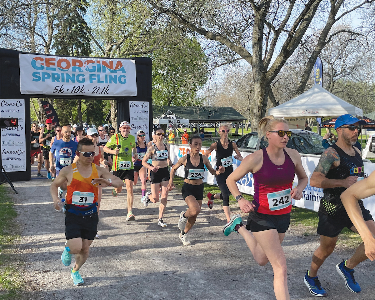 Marathon runners take to Lake Drive East on Saturday, May 6 » Georgina Post